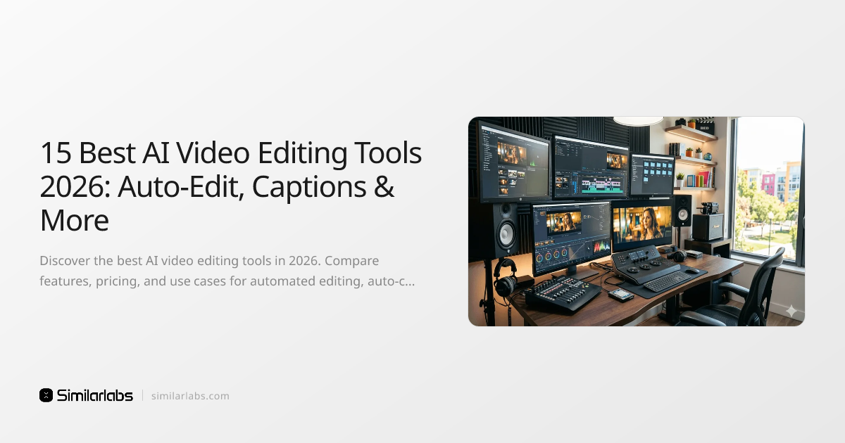 15 Best AI Video Editing Tools 2026: Auto-Edit, Captions & More ...