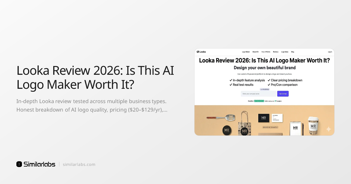 Looka Review 2026: Is This AI Logo Maker Worth It? | SimilarLabs