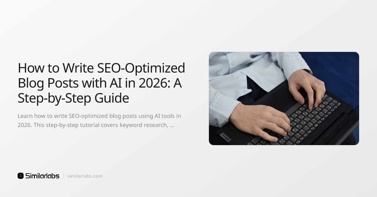 How to Write SEO-Optimized Blog Posts with AI in 2026: A Step-by-Step ...