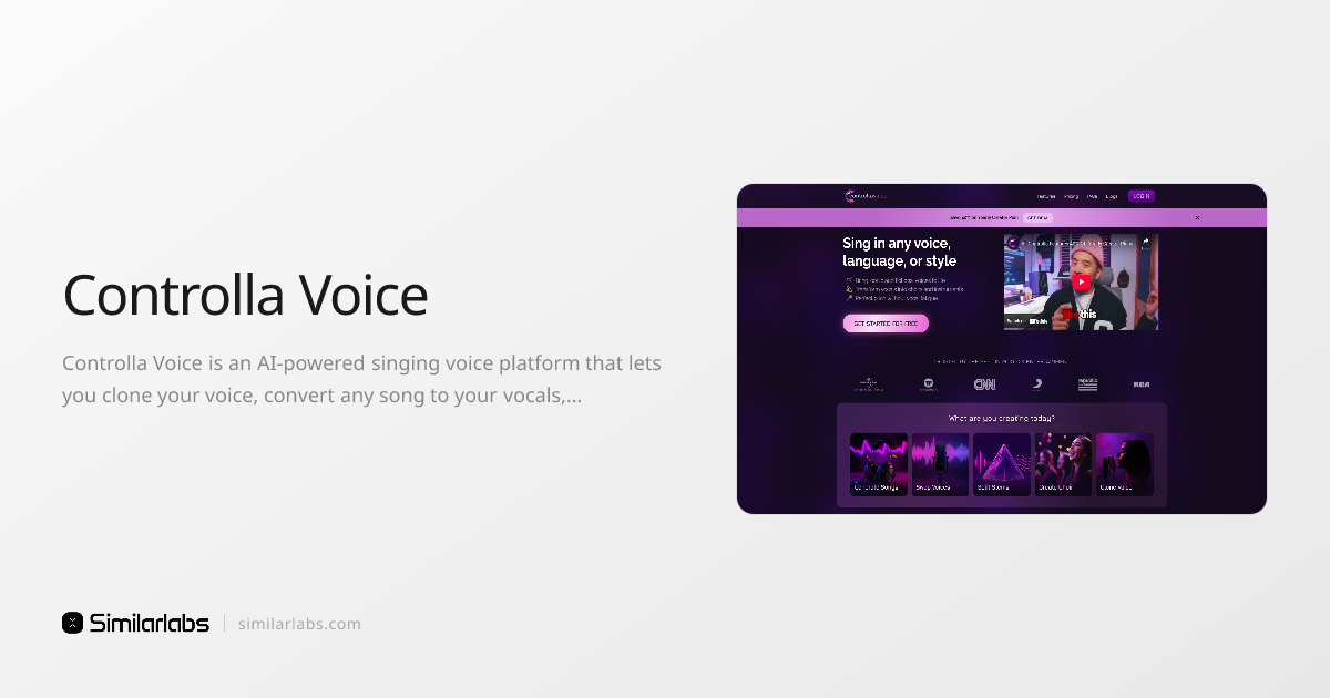 Controlla Voice - AI-powered singing voice generator and converter ...
