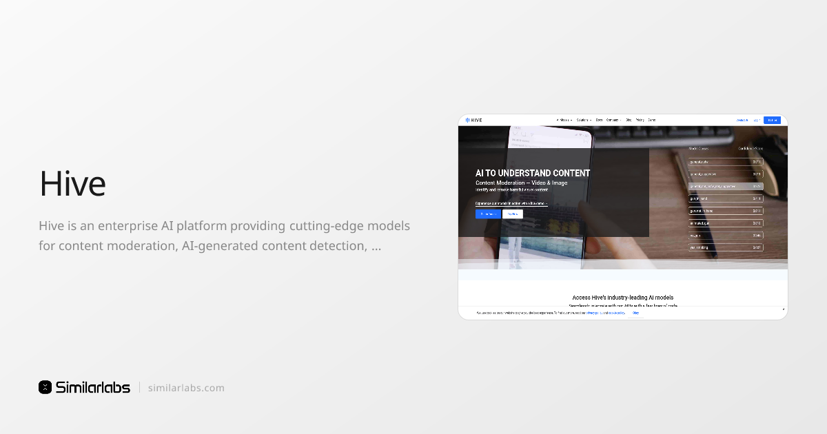 Hive - Enterprise AI Platform for Content Moderation and Detection ...