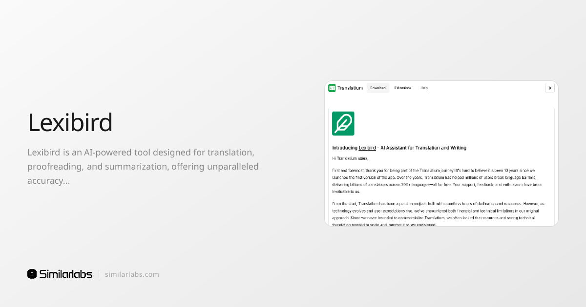 Lexibird - Transform your translations and enhance your writing ...