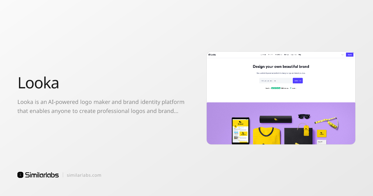 Looka - AI-powered logo maker and brand identity platform | SimilarLabs