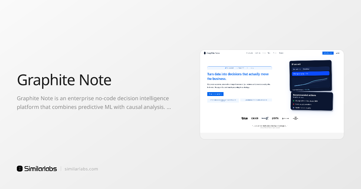 Graphite Note - No-code Decision Intelligence for Data Teams | SimilarLabs