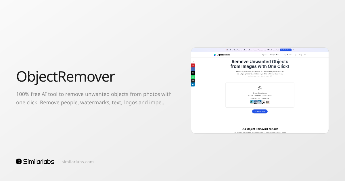 ObjectRemover - Free AI tool to remove unwanted objects from photos ...