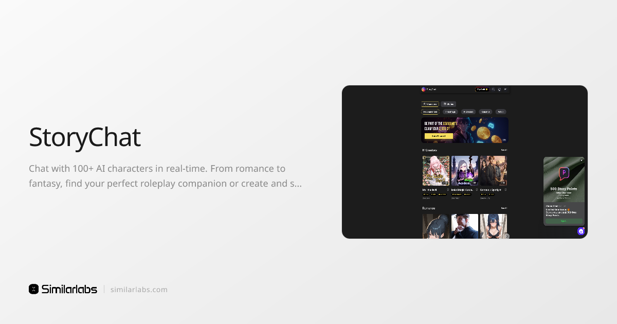 StoryChat - AI characters for interactive storytelling | SimilarLabs