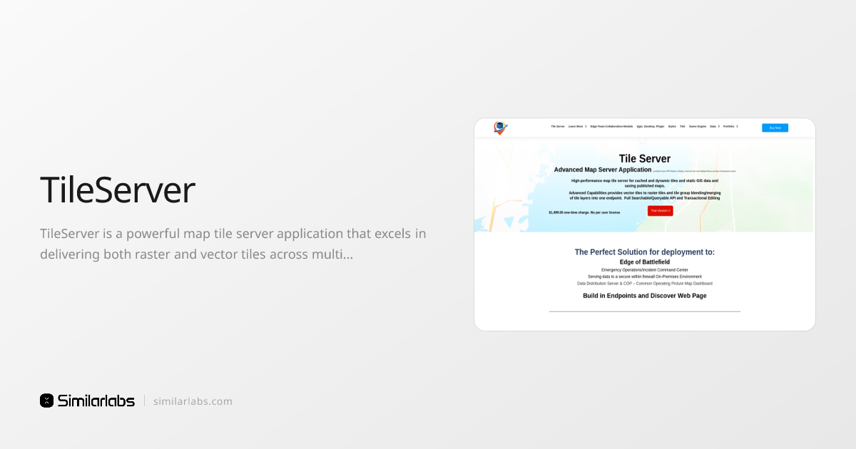 TileServer - High-performance map tile serving solution | SimilarLabs