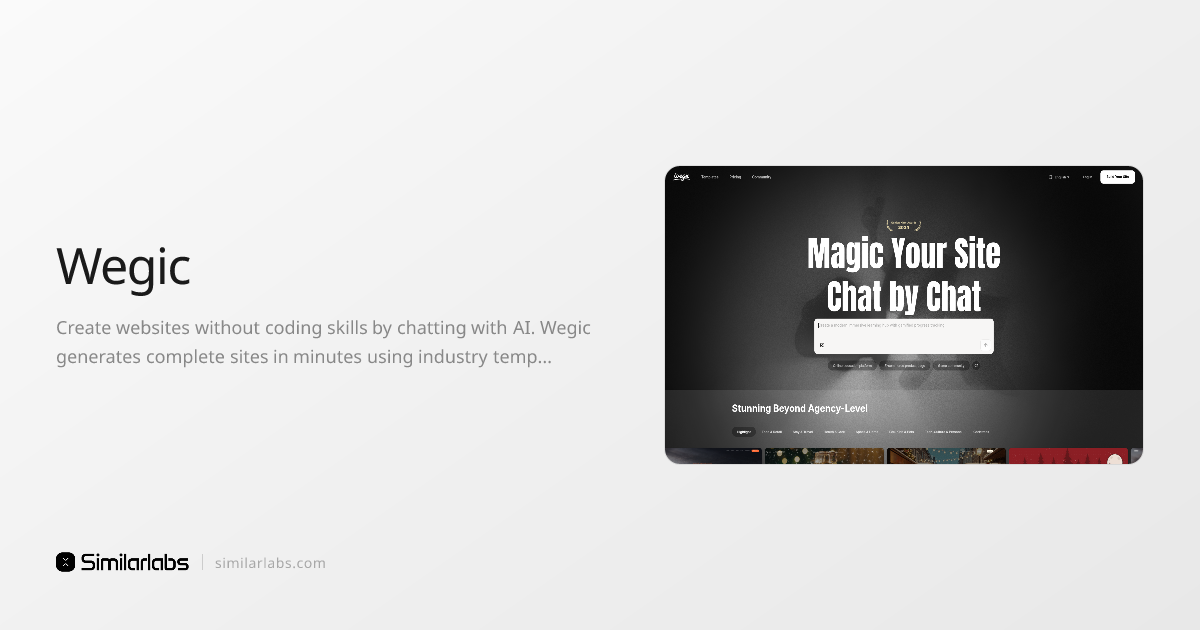 Wegic - AI-powered website builder that creates sites through ...