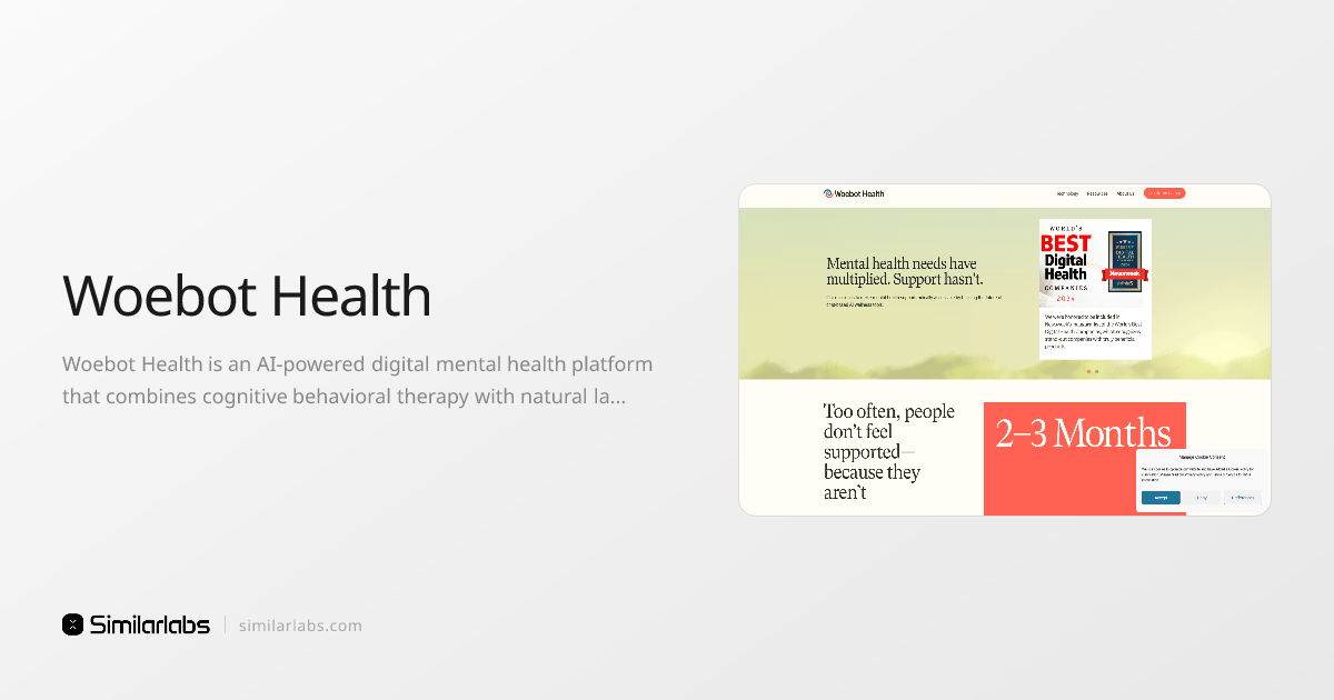 Woebot Health - AI-powered mental health companion with CBT techniques ...