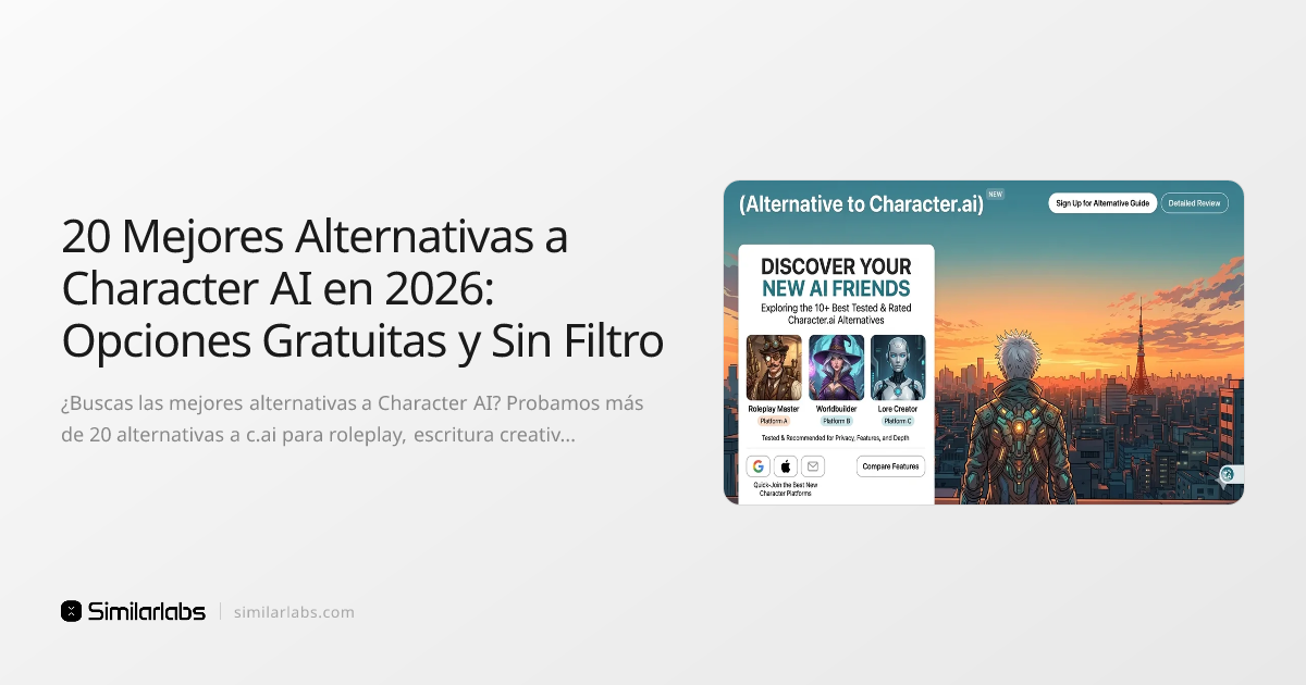 20 Mejores Alternativas a Character AI en 2026: Opciones Gratuitas y ...