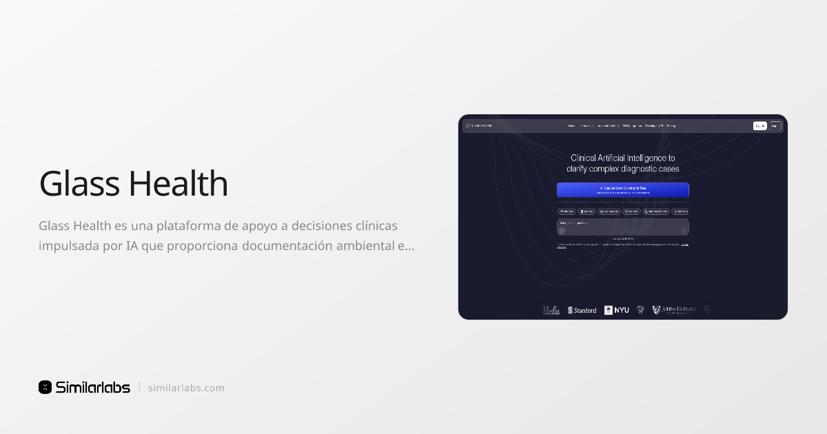 Glass Health - Apoyo clínico con IA y documentación en tiempo real ...