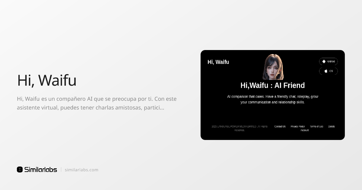 Hi, Waifu - Tu amigo virtual para conversaciones auténticas | SimilarLabs