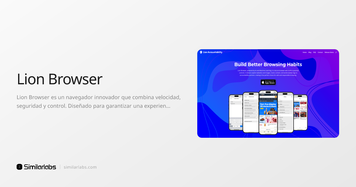 Lion Browser - Navegación segura con control parental | SimilarLabs