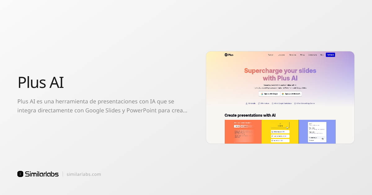 Plus AI - Herramienta de presentaciones con IA para Google Slides y ...