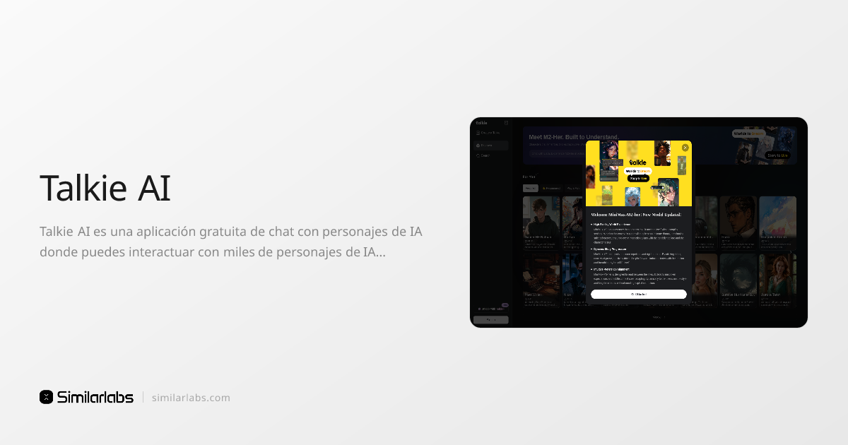 Talkie AI - Chat de personajes IA con memoria e historias en evolución ...