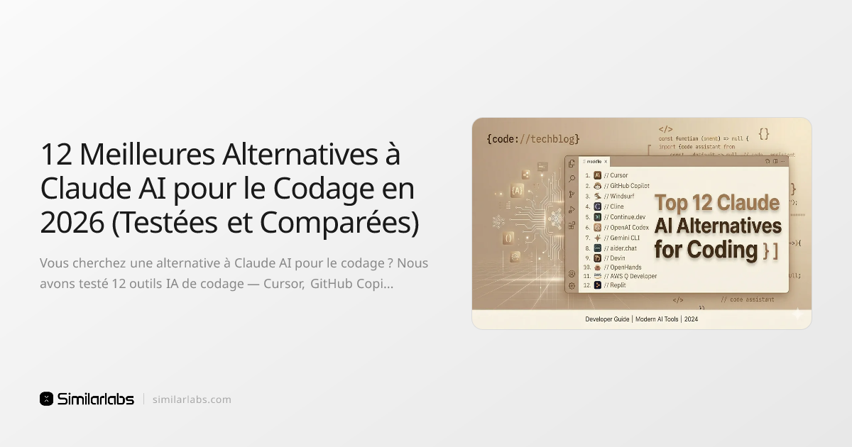 12 Meilleures Alternatives à Claude AI pour le Codage en 2026 (Testées ...