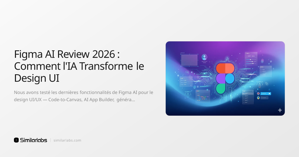 Figma AI Review 2026 : Comment l'IA Transforme le Design UI | SimilarLabs