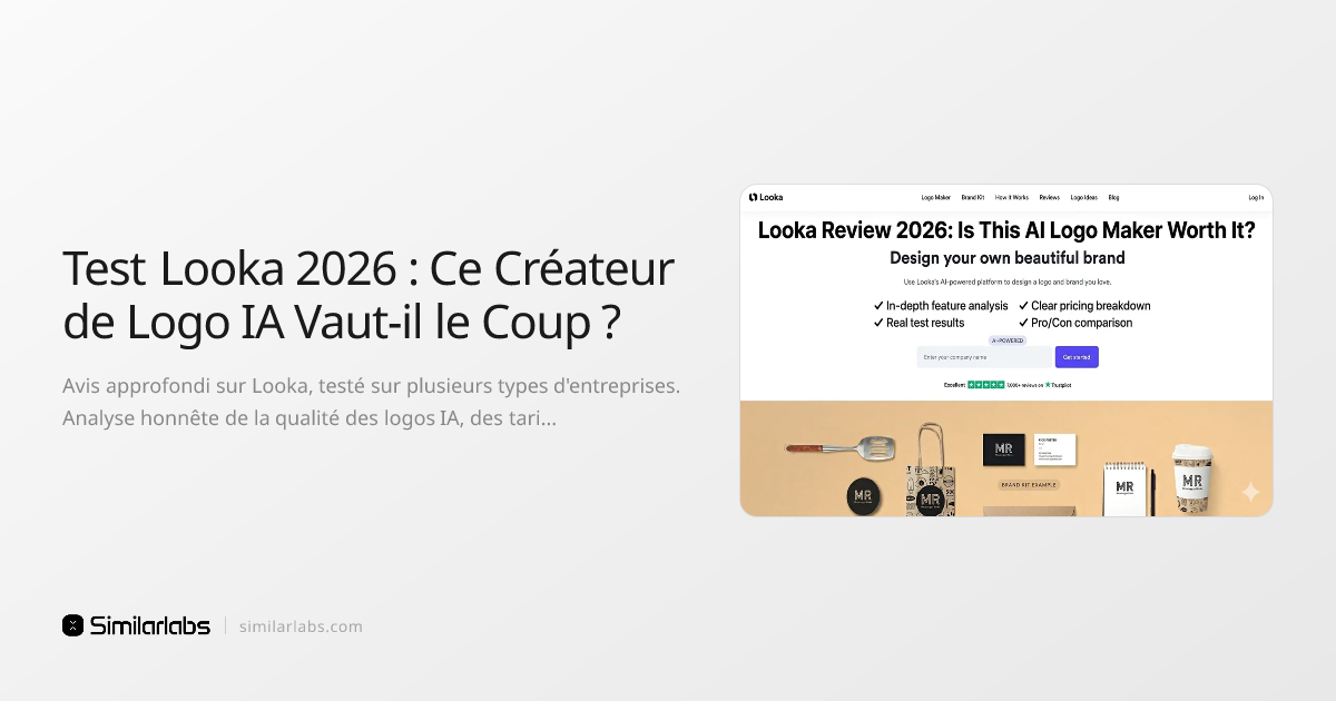 Test Looka 2026 : Ce Créateur de Logo IA Vaut-il le Coup ? | SimilarLabs