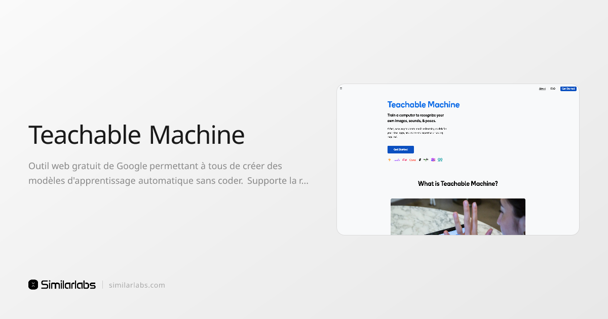 Teachable Machine - Outil gratuit d'apprentissage automatique sans code ...