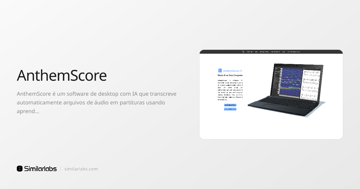 AnthemScore - Transcrição musical IA de desktop com compra única ...